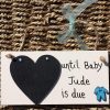 Blue Baby Grow Pregnancy Countdown Chalkboard Plaque – MadeAt94