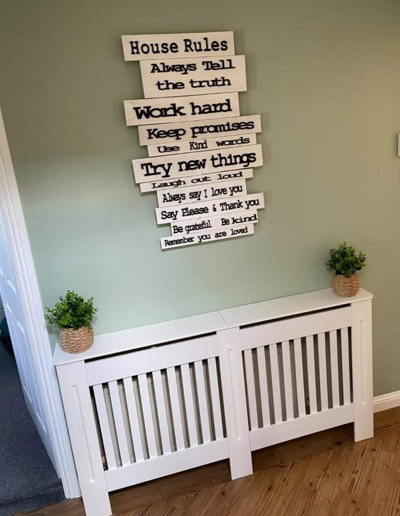 House Rules Wall Home Sign – MadeAt94